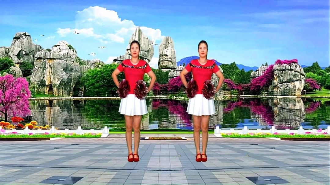 健身舞《祖国你好》祝伟大的祖国明天更美好,简单大气