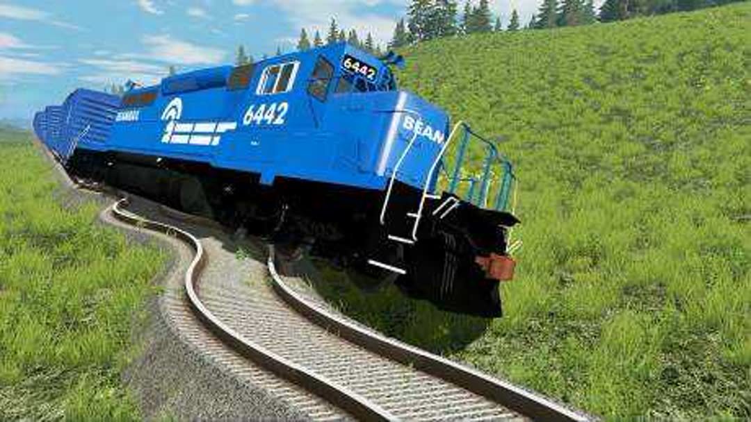 脱轨事故,老司机开火车以200km/h冲向曲折的铁轨,车祸模拟器