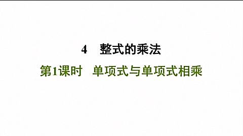 1.4.1单项式与单项式相乘-习题