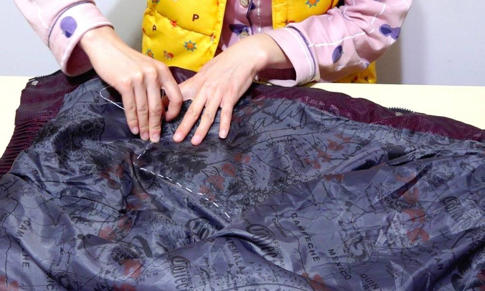 衣服里面缝几针,出门不怕钱财容易被盗啦,简单实用