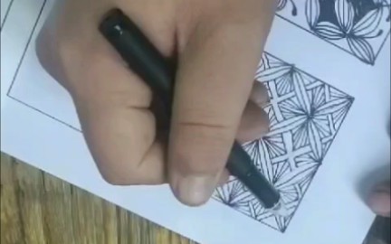 黑白画禅绕画简笔画