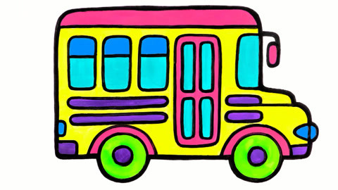 简易画教你画校车,你学会了吗?