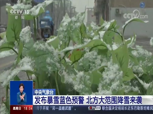 [共同关注]中央气象台 发布暴雪蓝色预警 北方大范围降雪来袭