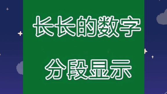 Excel长数字分段显示 #办公软件的神奇一秒 #上新啦快手 #excel技