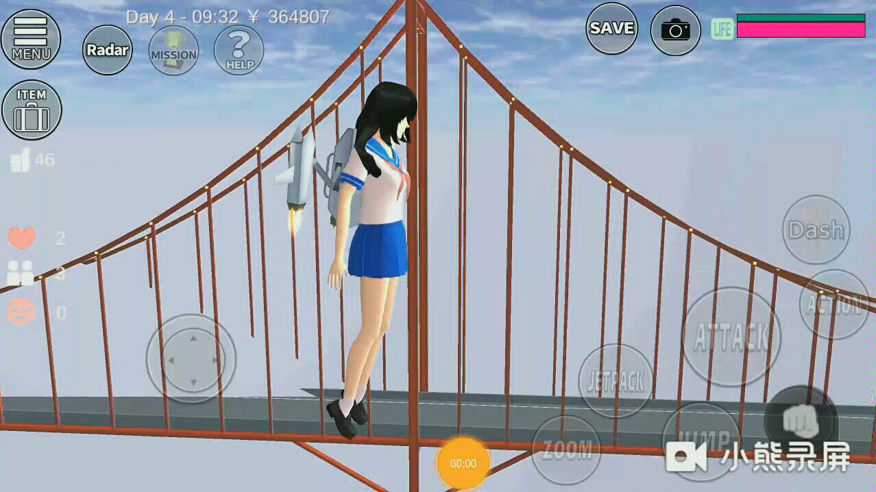 樱花校园模拟器大红桥QAQ