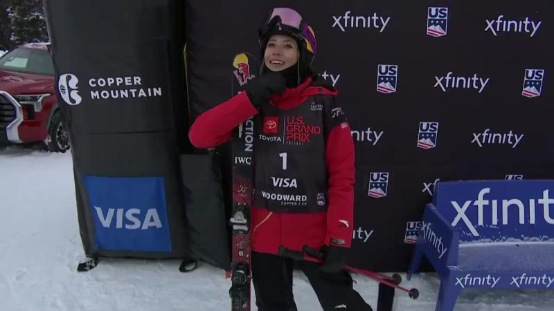 【祝贺!谷爱凌又夺冠了】12月11日,自由式滑雪世界杯美国铜山站女子...