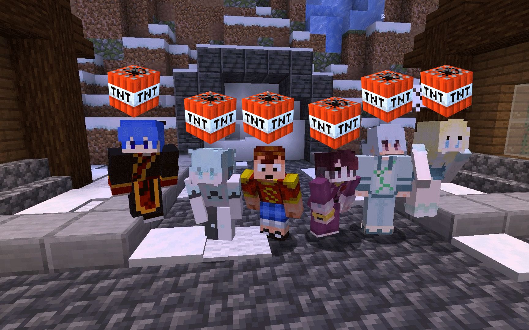 我的世界传炸弹小游戏 在倒计时结束之前把炸弹仍给别人 不然就爆炸拉!