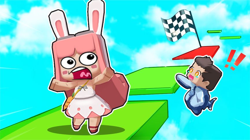 迷你世界:小铃铛为了辣条接受木鱼的挑衅,挑战来到坑人解密跑酷