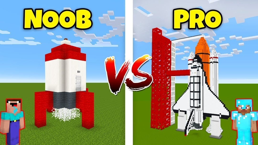 儿童游戏-我的世界-建造巨大的宇宙飞船-飞向太空