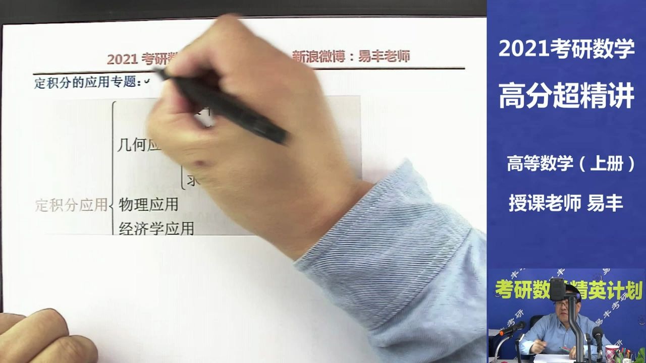 2021考研高数超精讲之《定积分的应用专题》
