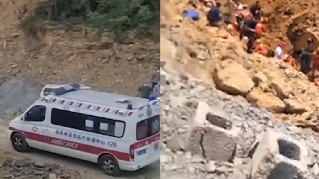 湖南一工地坍塌人员被埋 消防救援时又遇二次坍塌 被困人员都获救