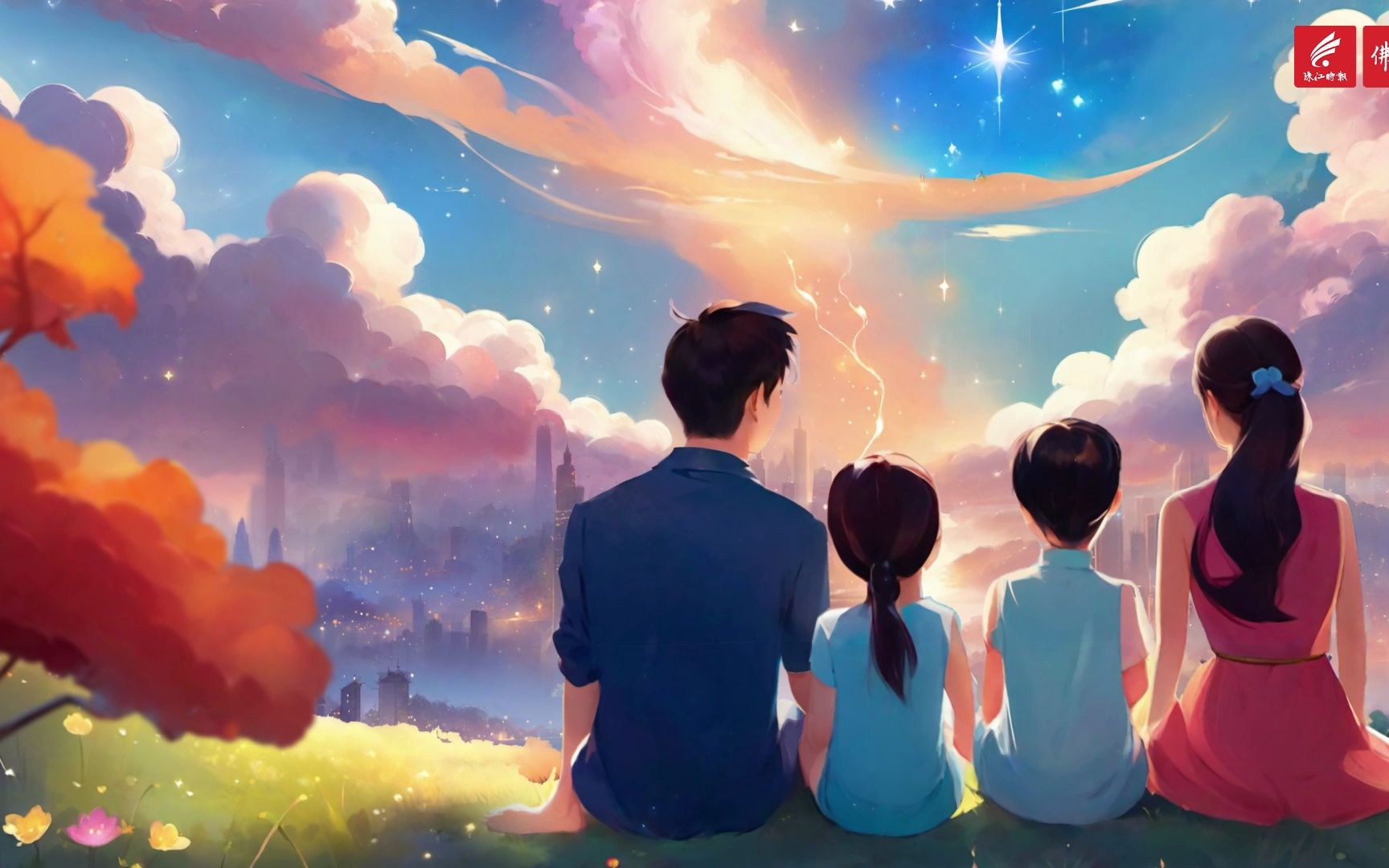 天上双星合,人间处暑秋。二十四节气主题-处暑-AI绘画分层动画(附工作...