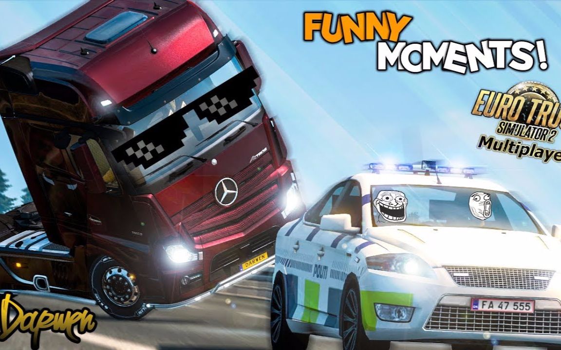 【Darwen】欧洲卡车模拟2 联机 欢乐时刻&碰撞合集 #54