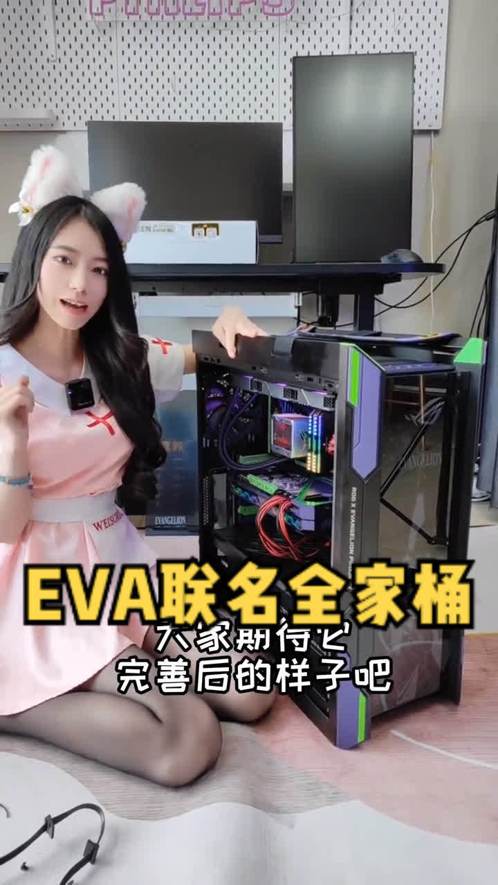 华硕ROG联名EVA新世纪福音战士高端全家桶组装全过程电脑装机...