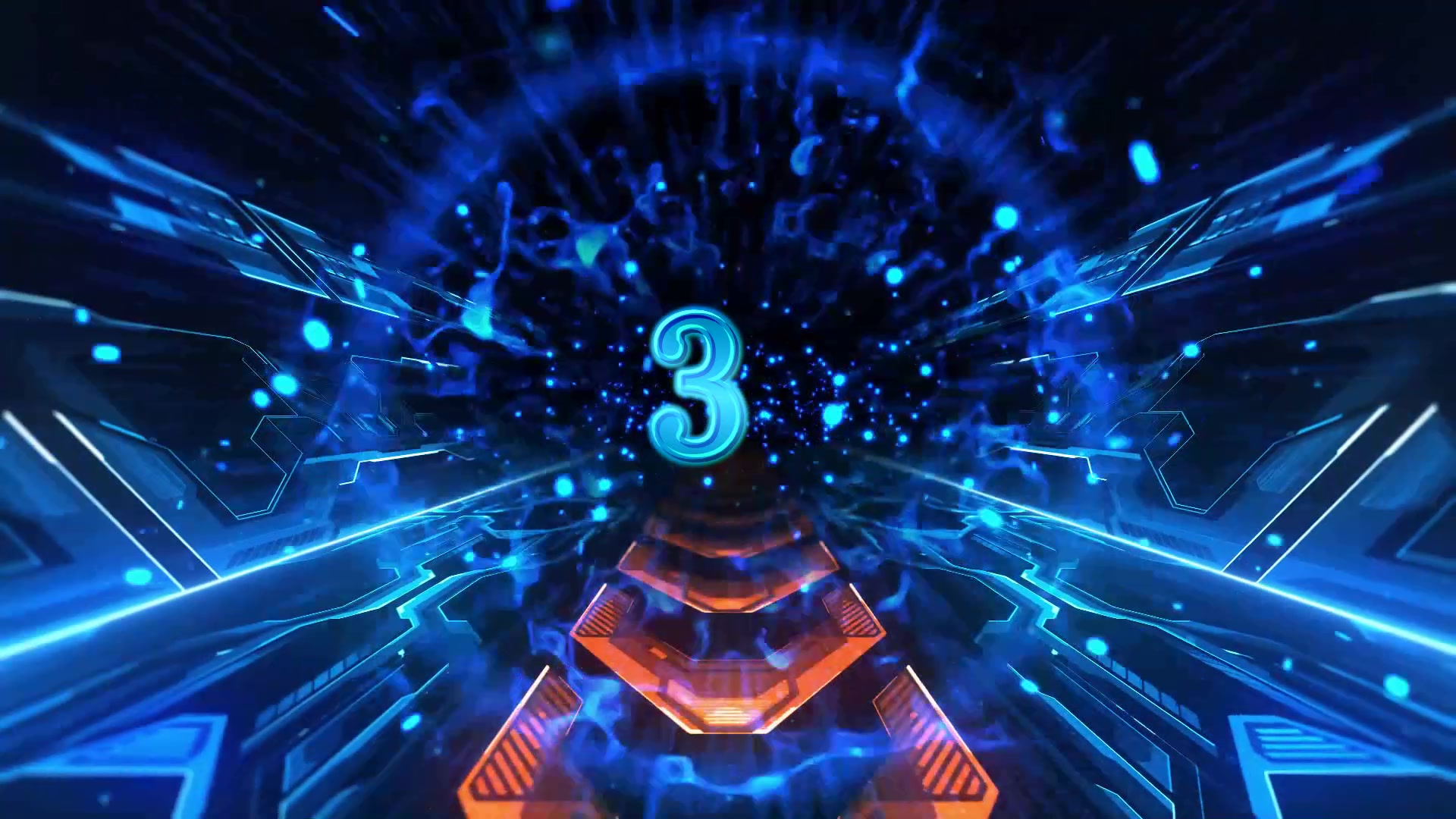 科技感隧道粒子穿梭冲击波10秒倒计时会声会影模板