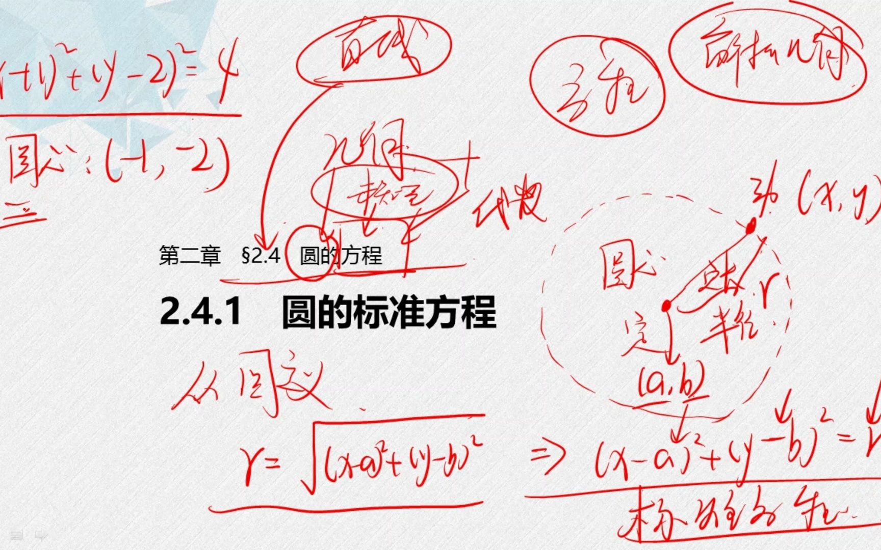 2.6圆的标准方程