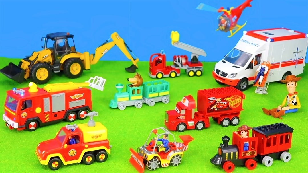 消防员山姆直升机,冬季汽车,玛莎与熊,玩具总动员4,挖掘机