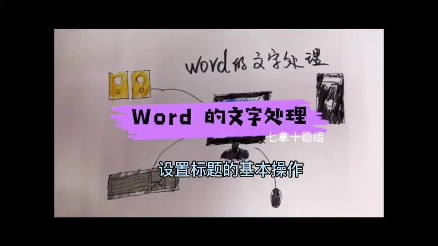 小学信息技术微课word设置标题的基本操作