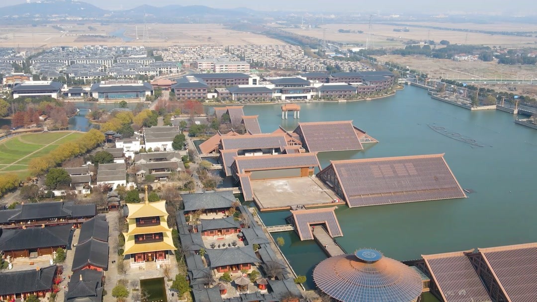 以广富林文化为底色,演绎出古典与现代相结合的新中式建筑景观