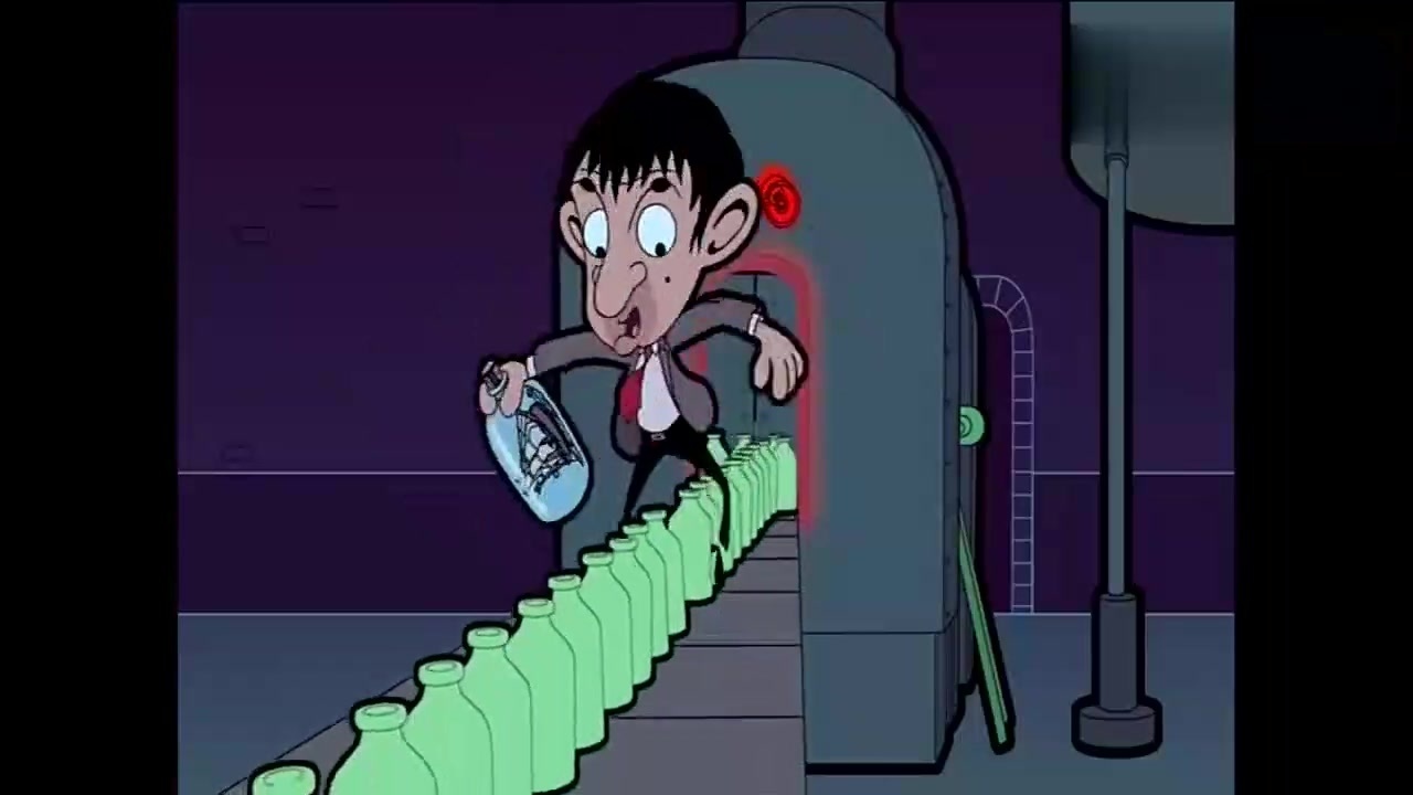 憨豆先生动画版:憨豆进了牛奶工厂?...