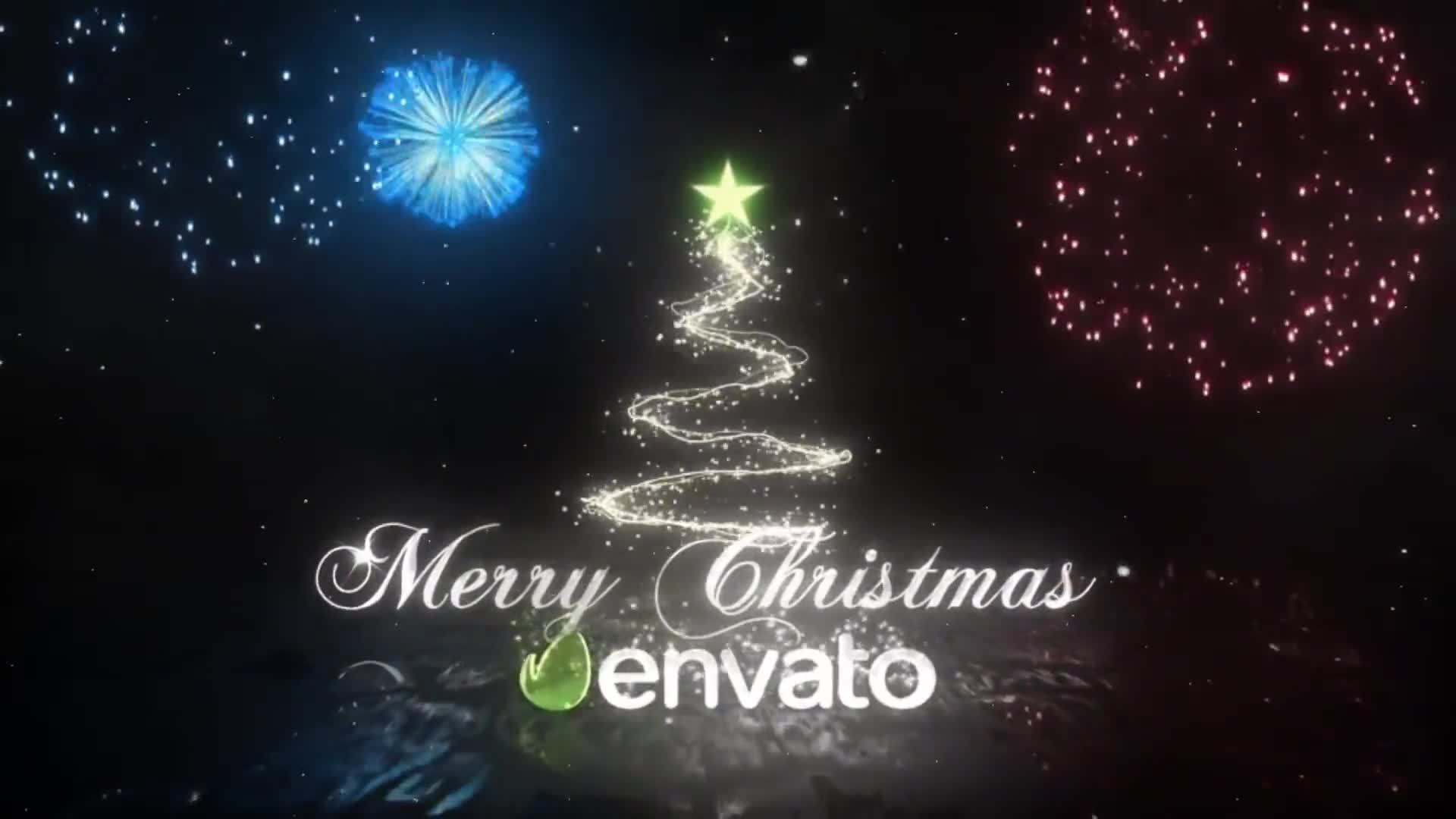 粒子圣诞烟花片头,可修改文字图片...