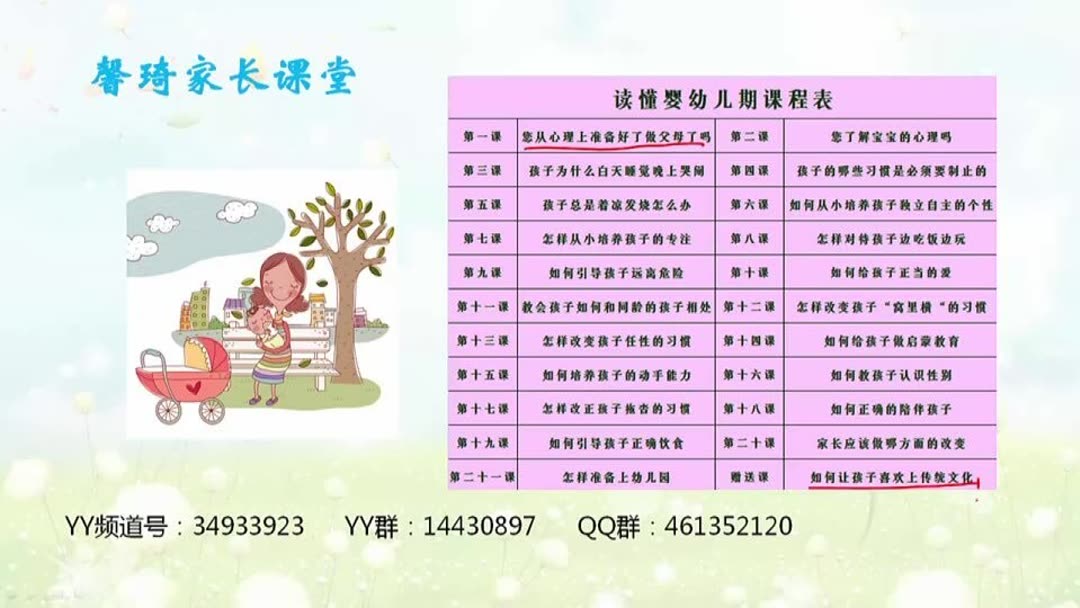 馨琦家长课堂简介