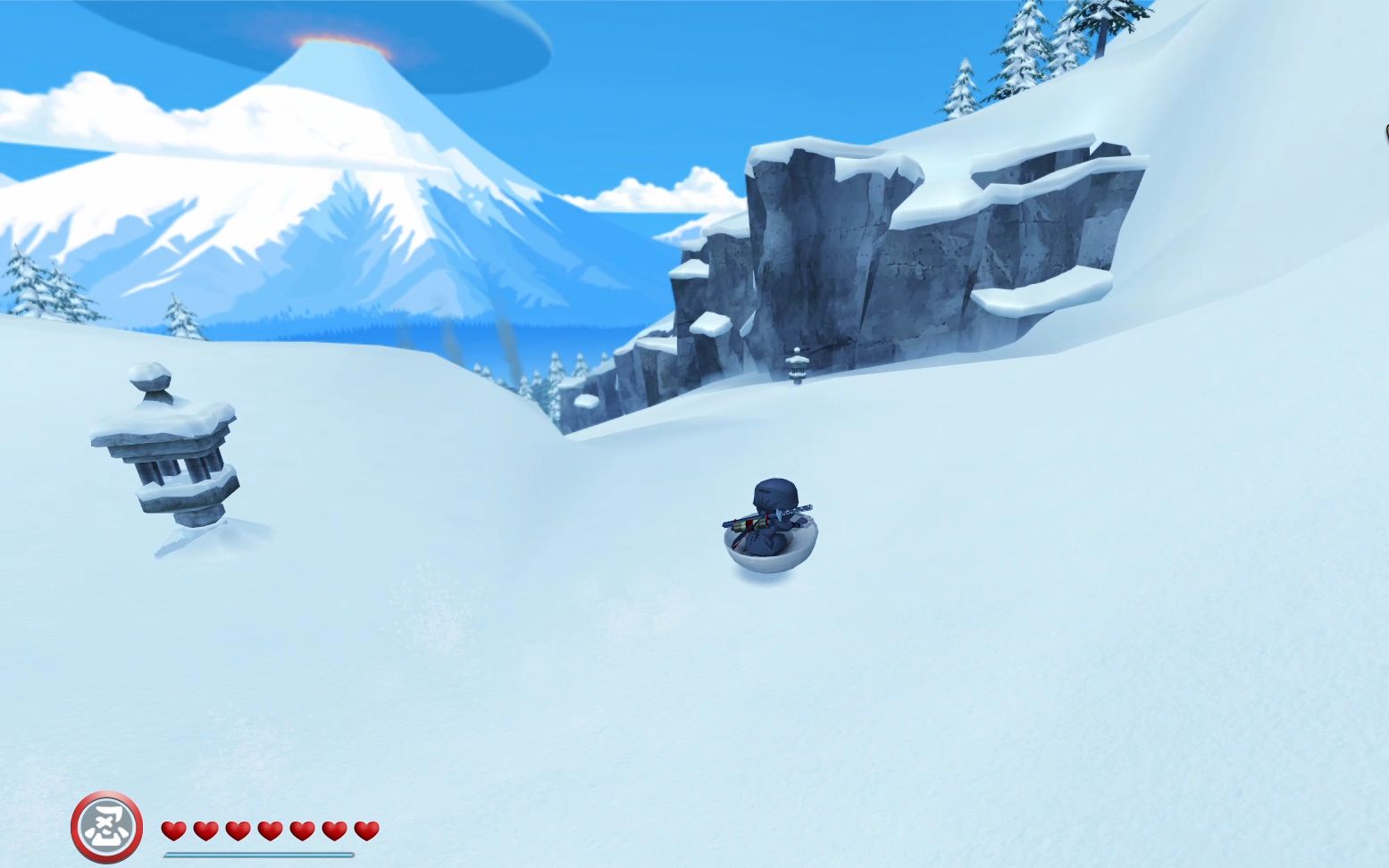 【迷你忍者】第十八关 滑雪大冒险2