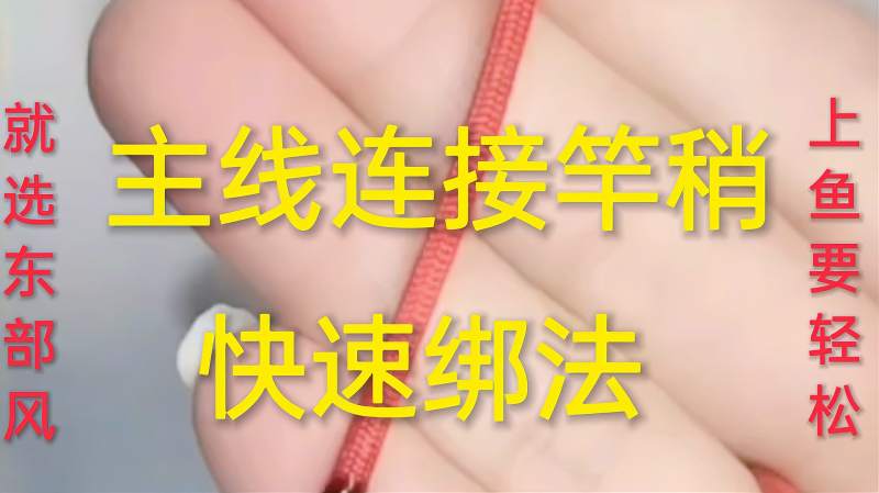 钓鱼主线连接竿稍,这种绑法太便捷,太牢固了!