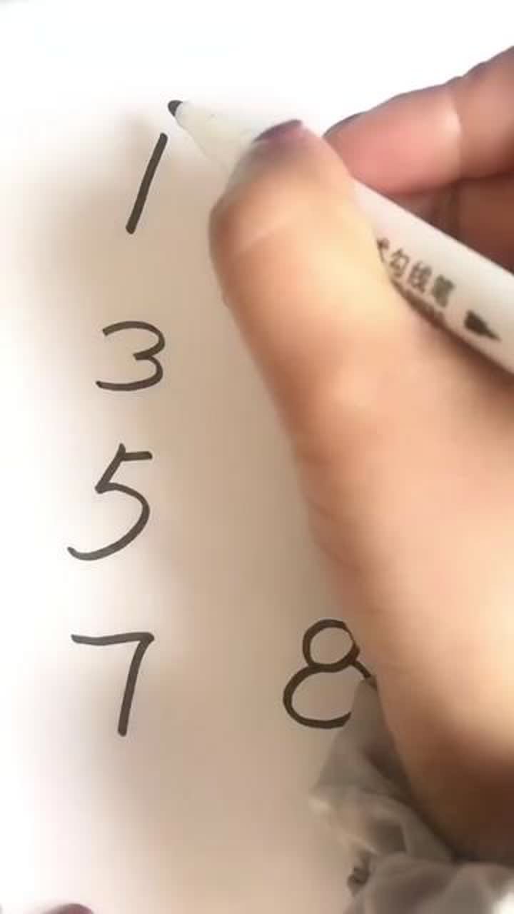 #数字画 #数字简笔画 数字1到8的简笔画,一学就会