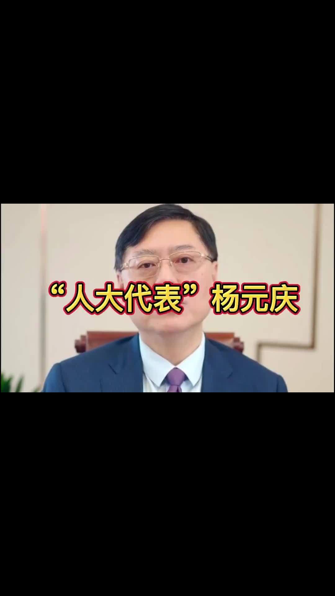 人大代表杨元庆,为中小企业和广大女性发言。