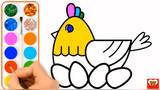 学习母鸡孵小鸡的绘画教程视频