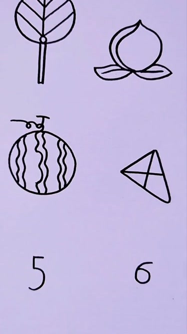 数字6画的是什么呢?简笔画