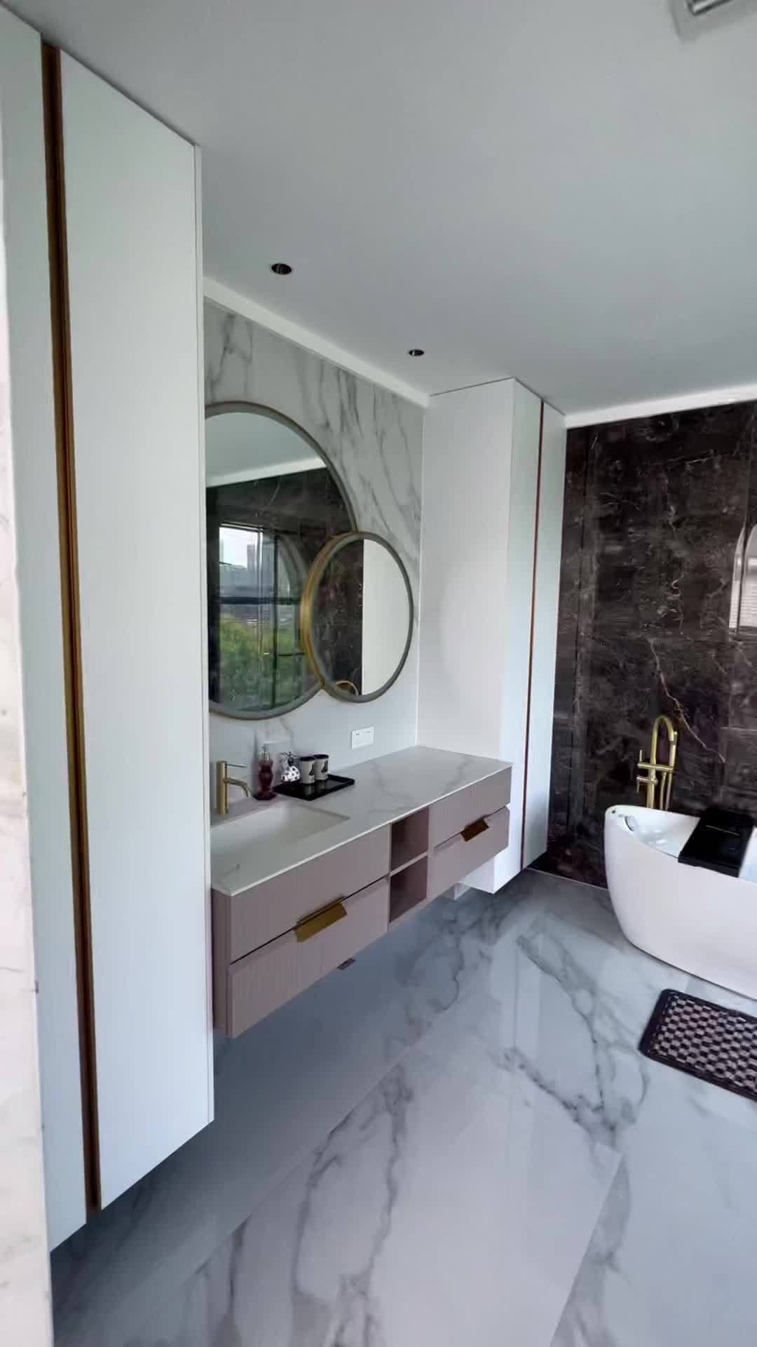 卫生间实拍效果#西安装修设计 #西安美墅空间设计 #西安 #施工现场...