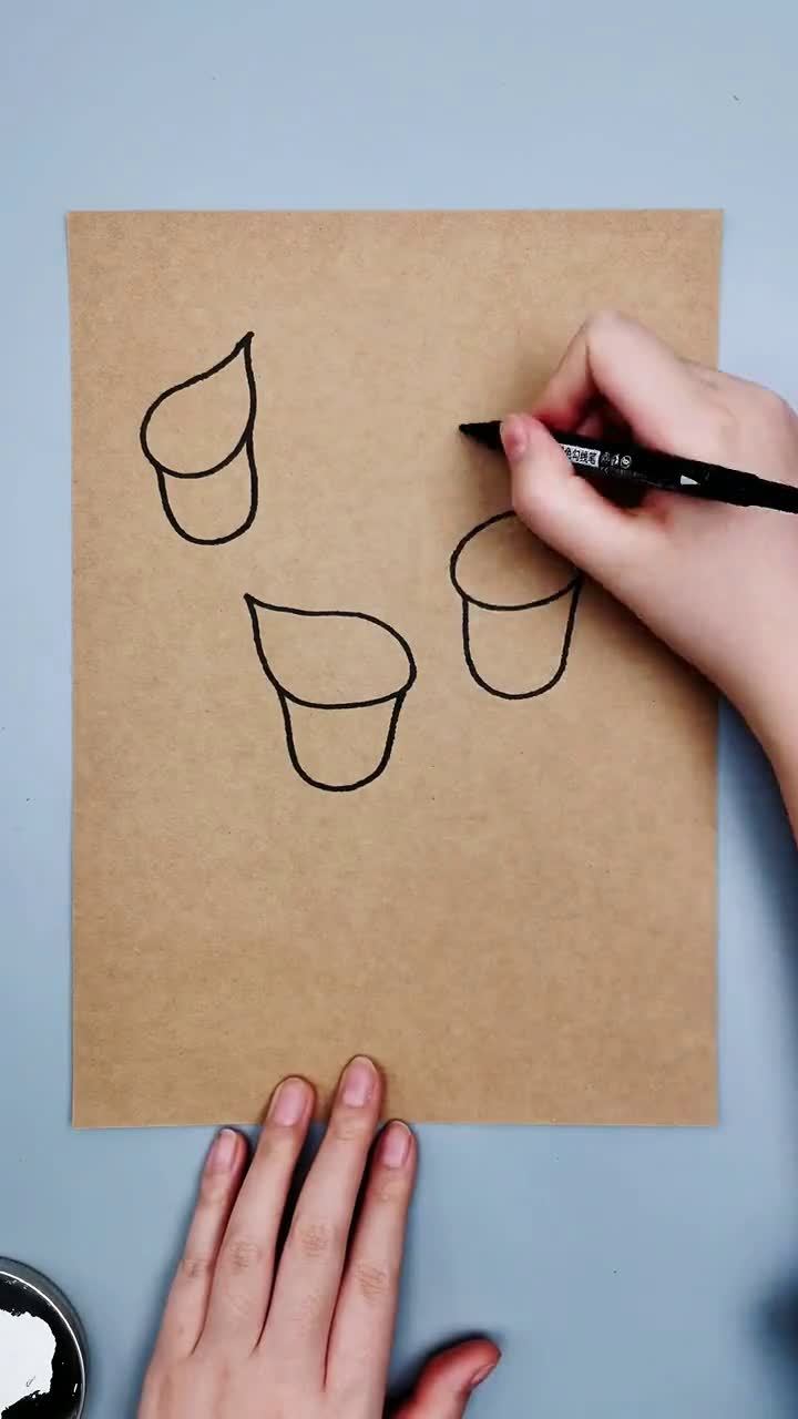 可以用油画棒画哦