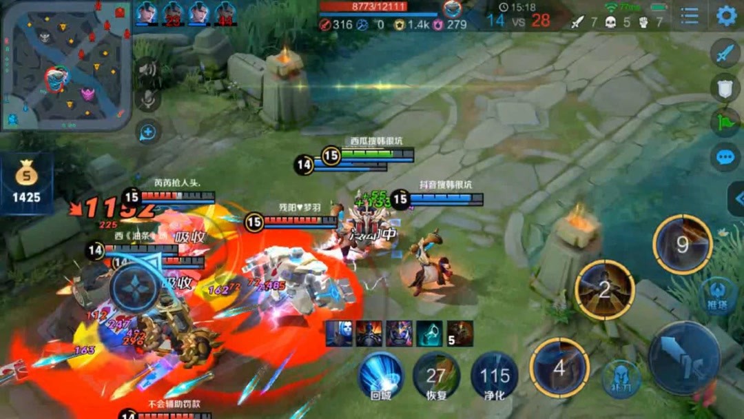 王者荣耀:5倍伤害狄仁杰,遇到了盾山,被五堵墙追的满图跑