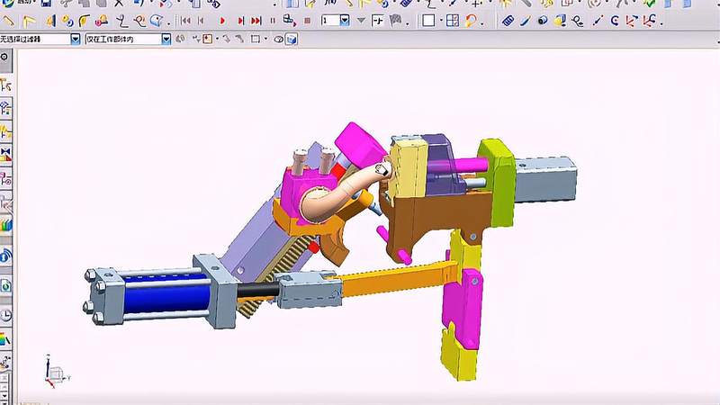 异型弯管抽芯动作出模困难,结构非常经典,网友:设计真巧妙