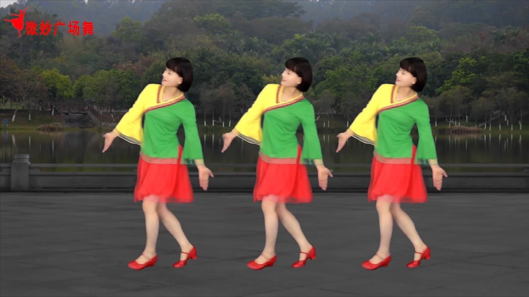 微妙广场舞《洗衣歌》纯音乐版,节奏感好,欢快藏族舞风格附分解