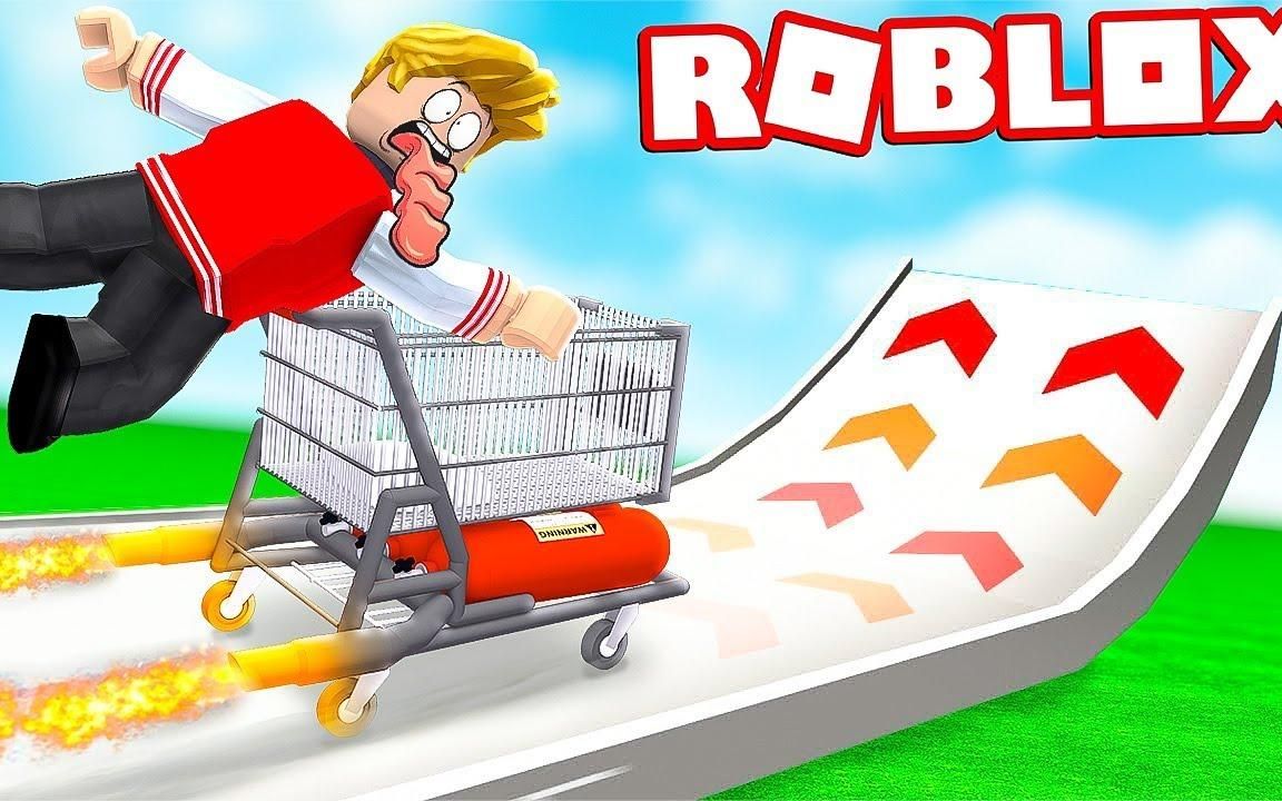 Roblox购物车模拟器:钢铁侠空中冲刺!欢乐滑梯大作战!小格解说