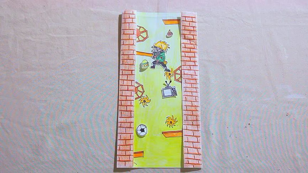 用2张纸DIY火影忍者小游戏,超解压好玩的小玩具,你玩过吗?