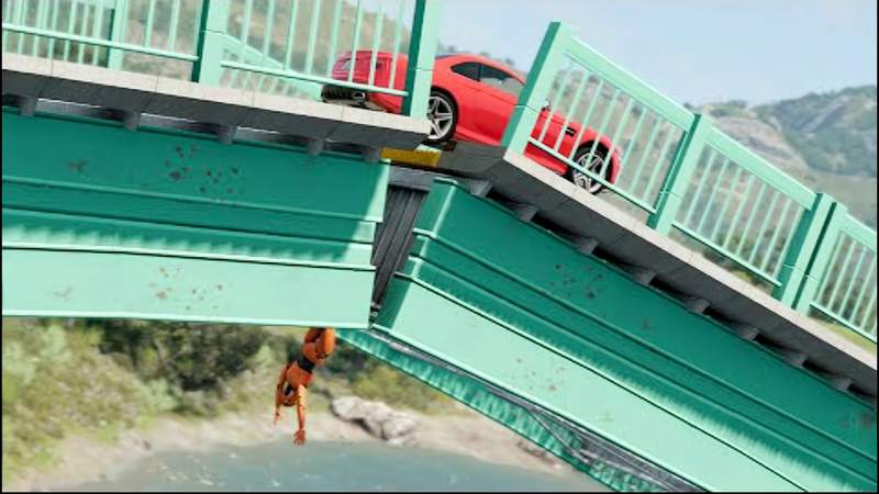车祸模拟器:桥梁突然收了起来,搞得老司机一脸懵逼