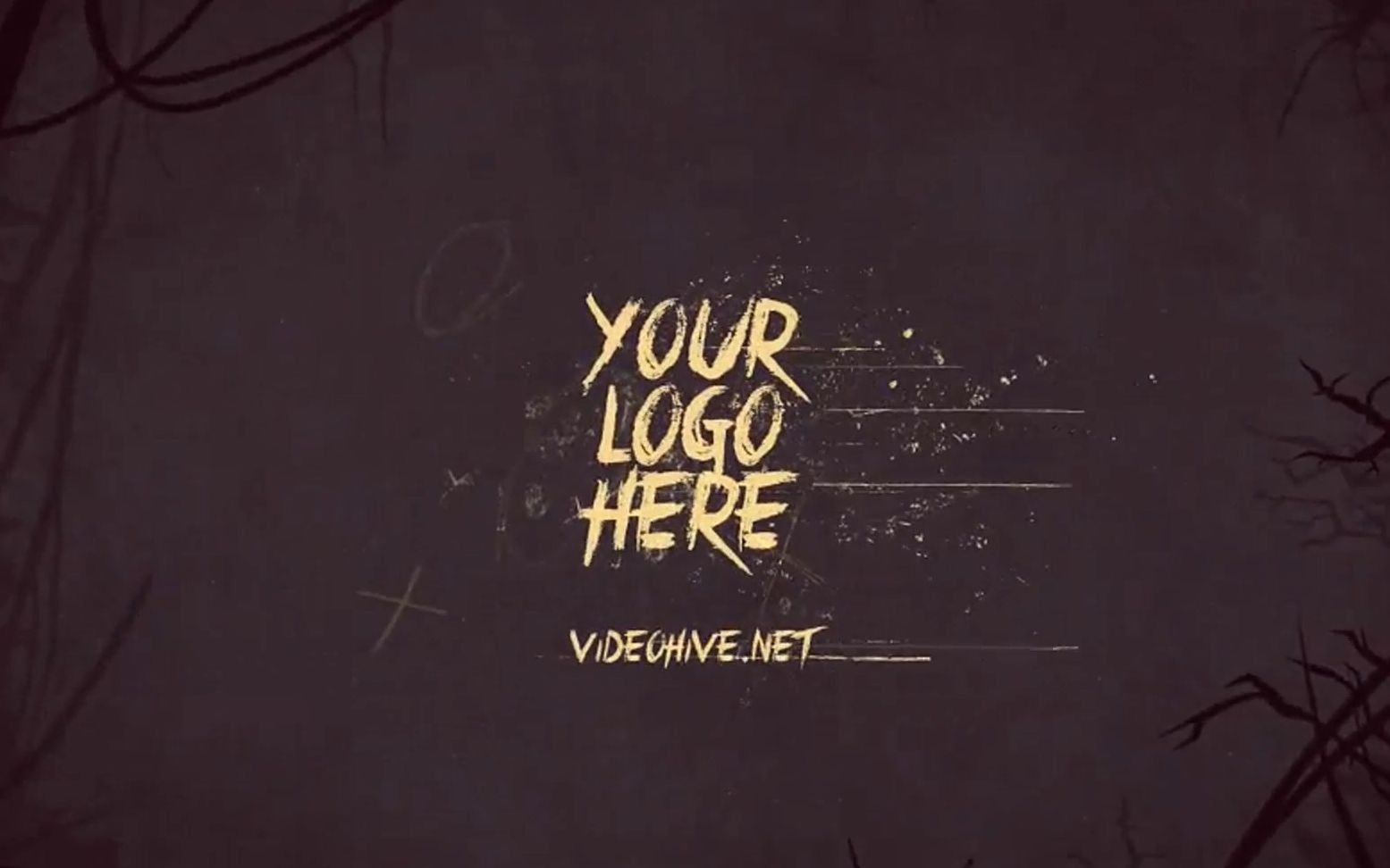 z173 创意惊悚恐怖风格微电影短片Logo演绎片头动画视频ae模板