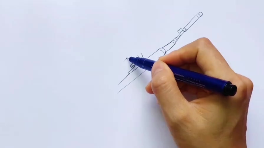 黄金98k狙击步枪怎样画简单又好看?