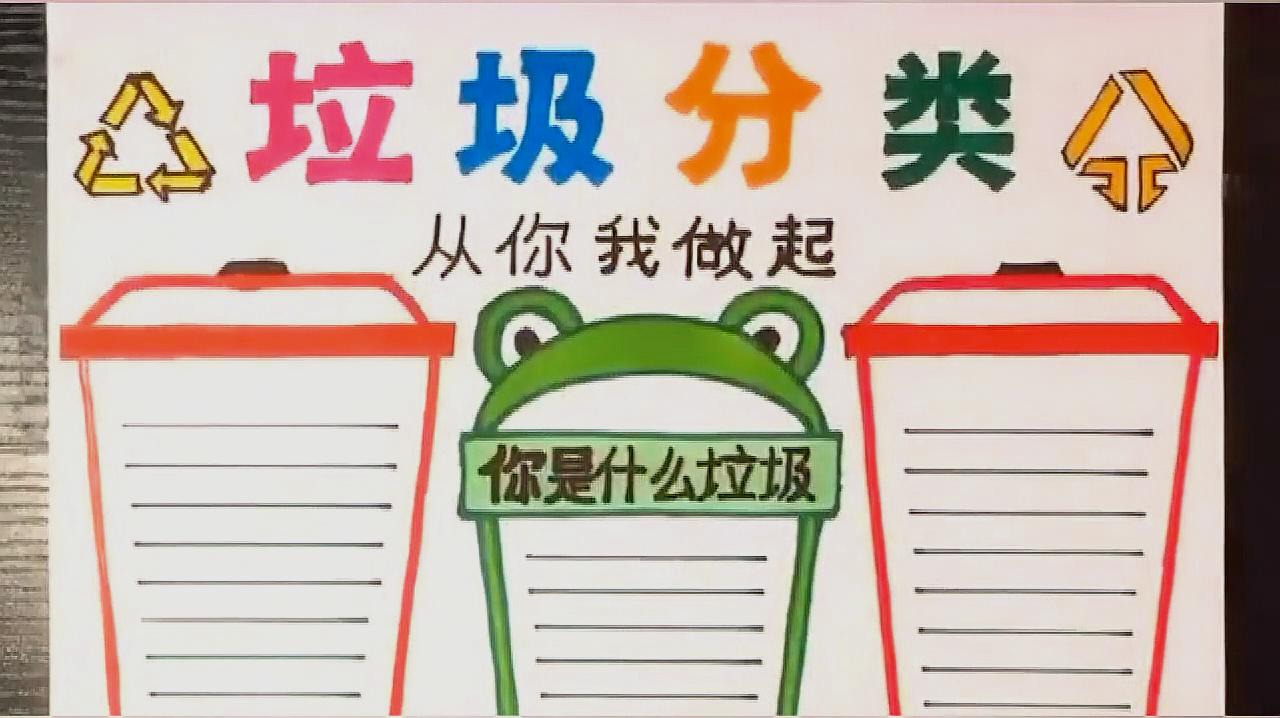 手抄报:垃圾分类手抄报模板,赶快行动起来吧!