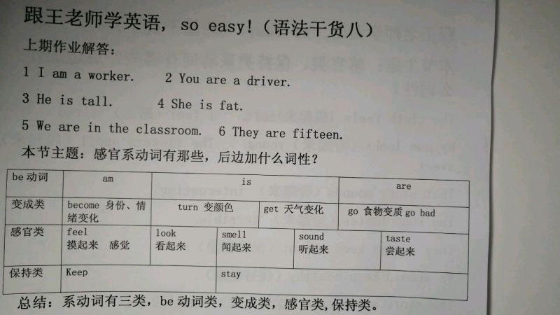 学英语,学语法,学系动词