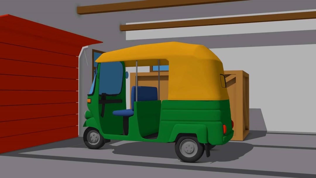 挖掘机益智动画 第165集 有趣的三轮车