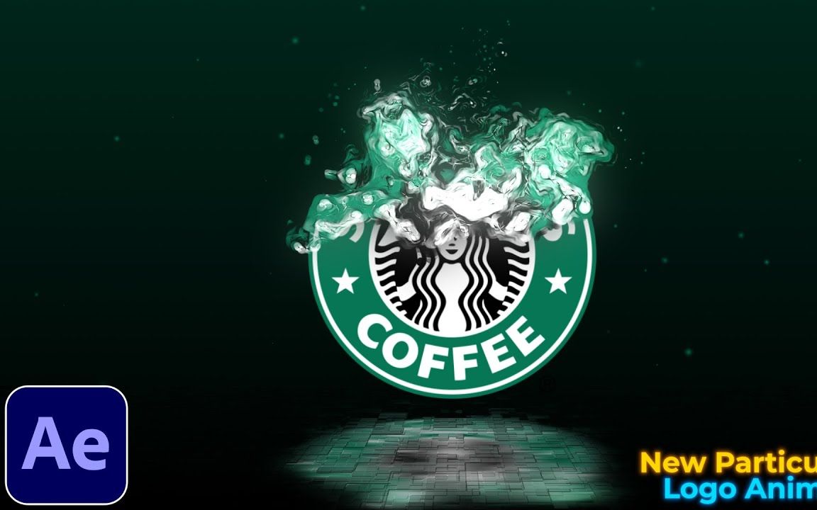 【AE教程】AE中的粒子徽标动画教程|3D反射