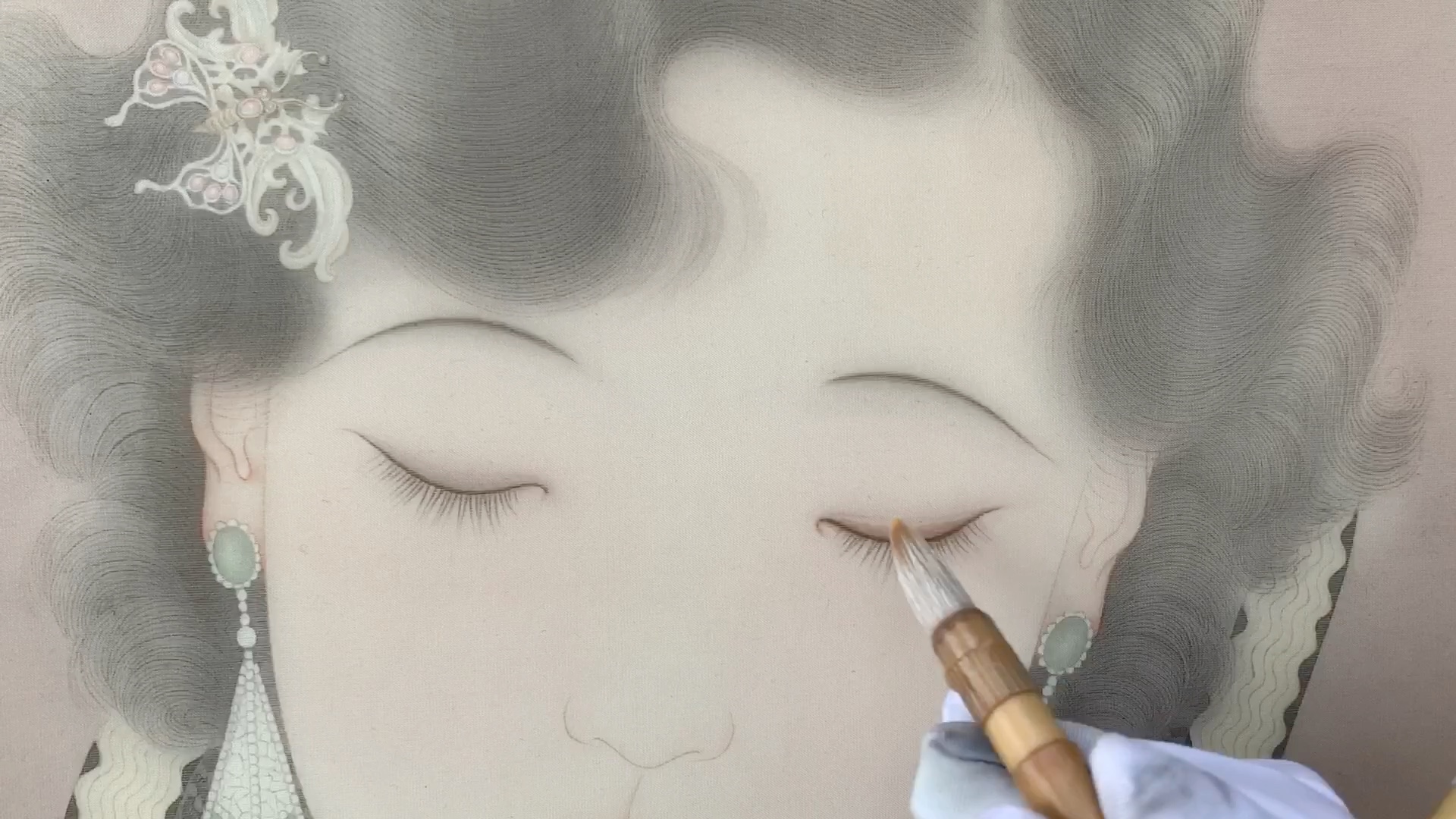 【李晶工笔画】来催稿了 必须抓紧画了