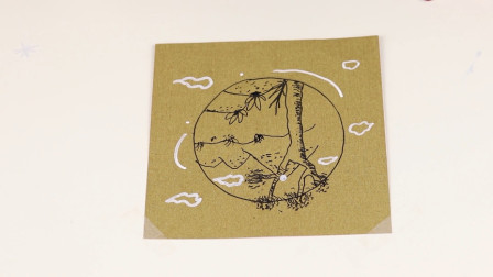 小洁简笔画教程:教你几笔就可以画出大树,快拿笔来和小洁一起画吧!