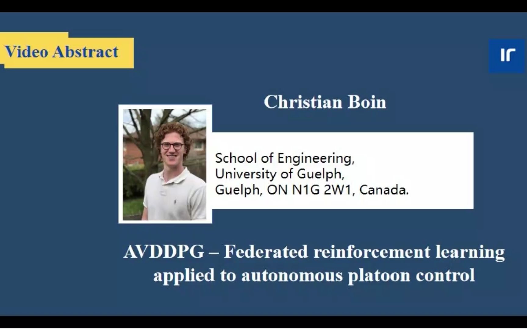 加拿大圭尔夫大学雷蕾团队研究论文:AVDDPG - 应用于自动驾驶车队...