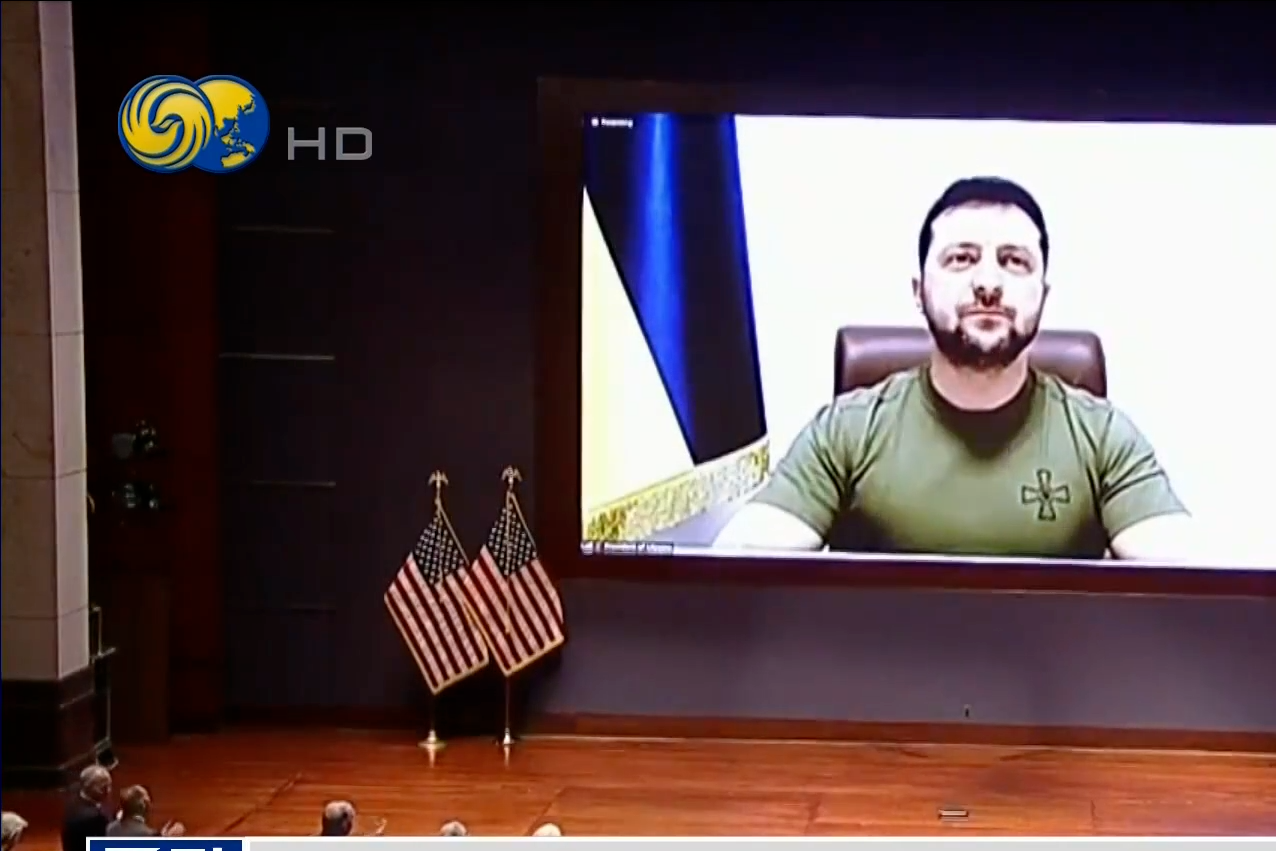 泽连斯基美国会17分钟演讲画面曝光 用英语向拜登喊话